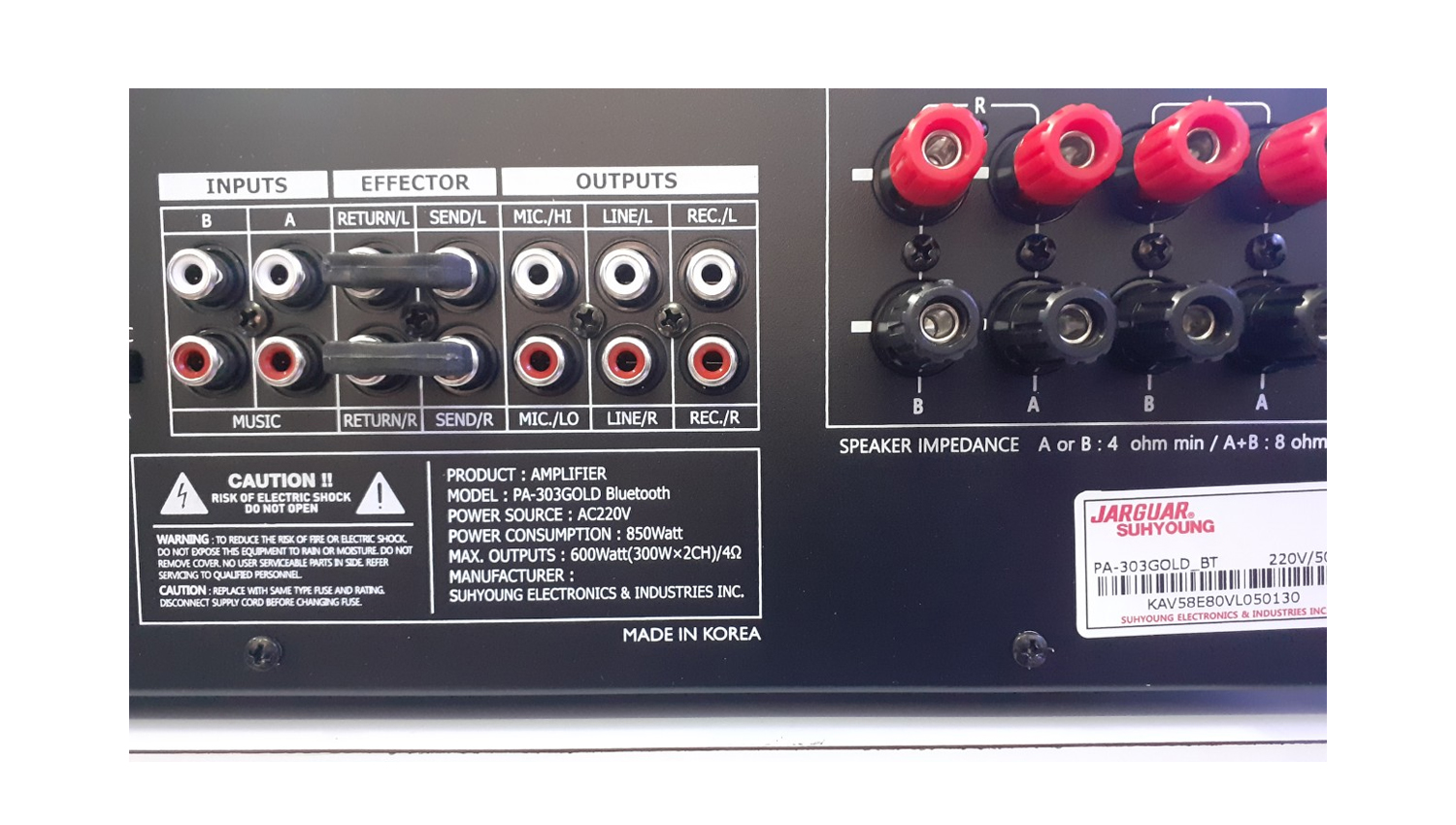 Amply Jarguar 303 Gold Bluetooth nhập khẩu chính hãng từ Hàn Quốc