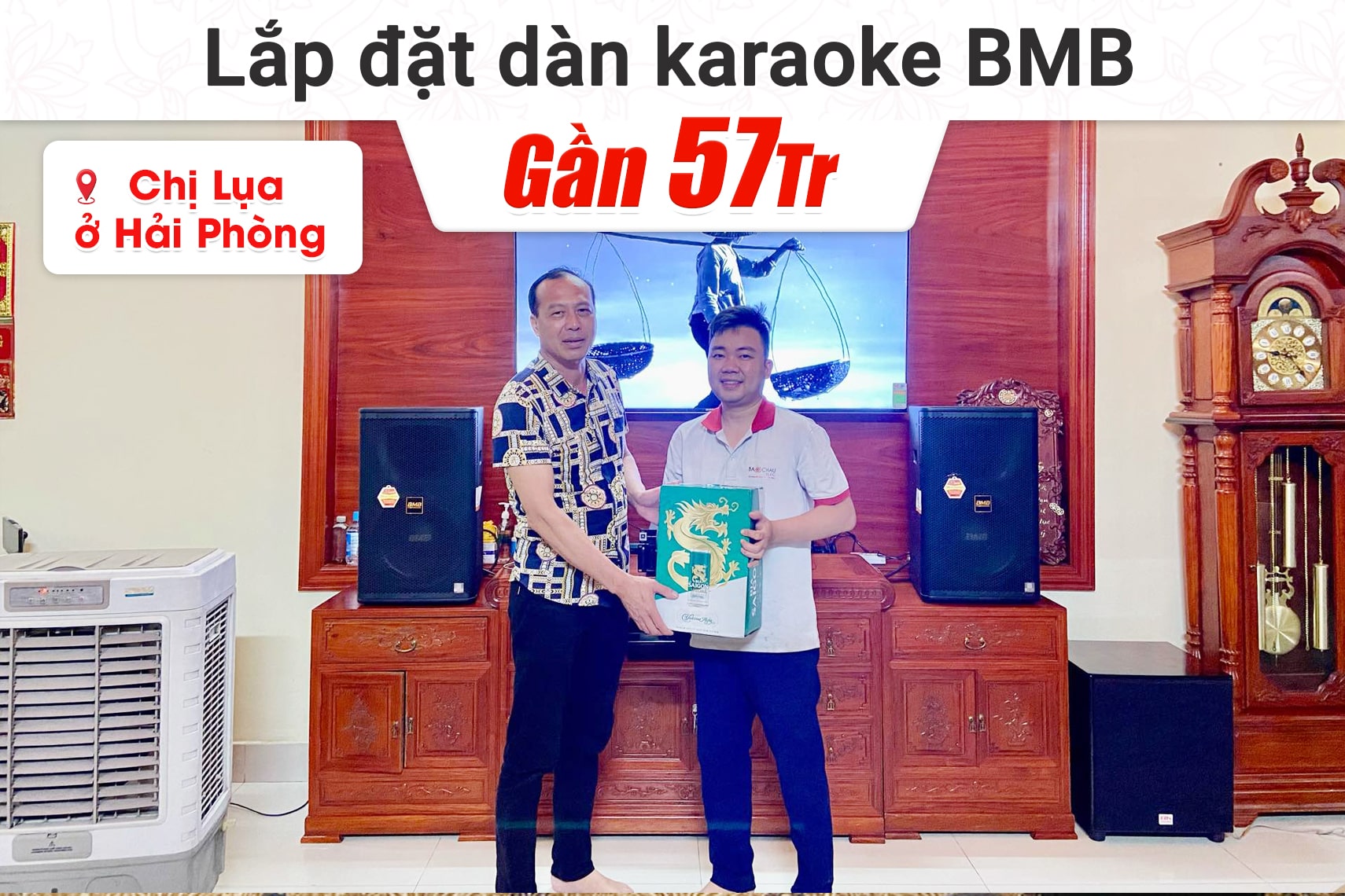 Lắp đặt dàn karaoke BMB hơn 55tr cho anh Yên tại Hưng Yên (BMB 1212SE ...